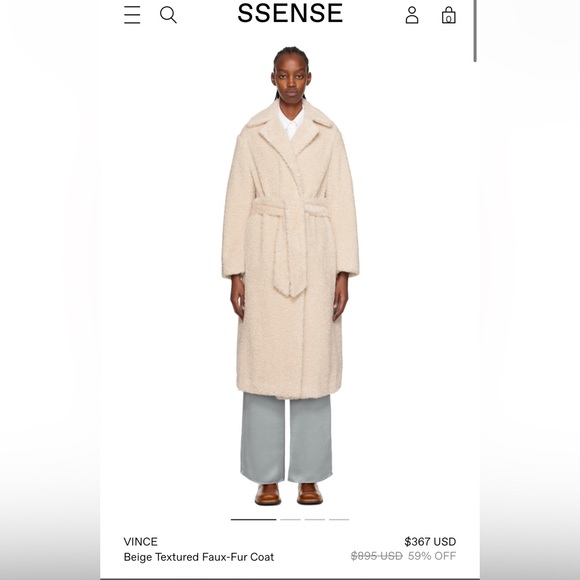 Vince | Jackets & Coats | Vince Faux Shearling Long Coat | Poshmark